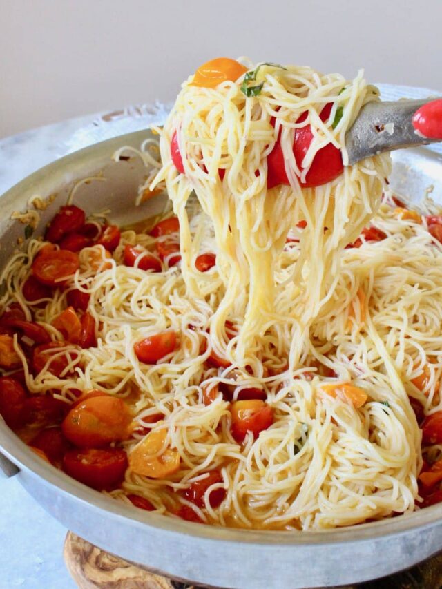 Cherry Tomatoes Basil Pasta • Veggie Society