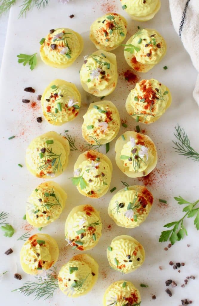Deviled Potatoes Recipe (Vegan Deviled Eggs) • Veggie Society
