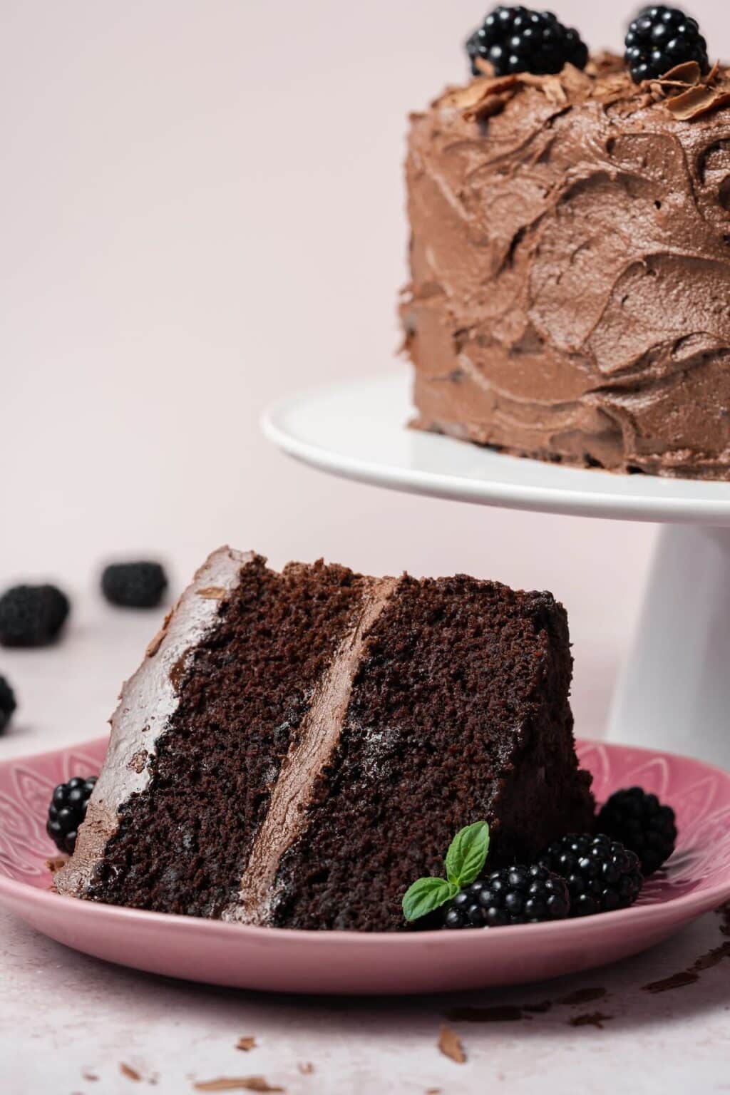 Vegan Chocolate Cake with Buttercream Frosting • Veggie Society